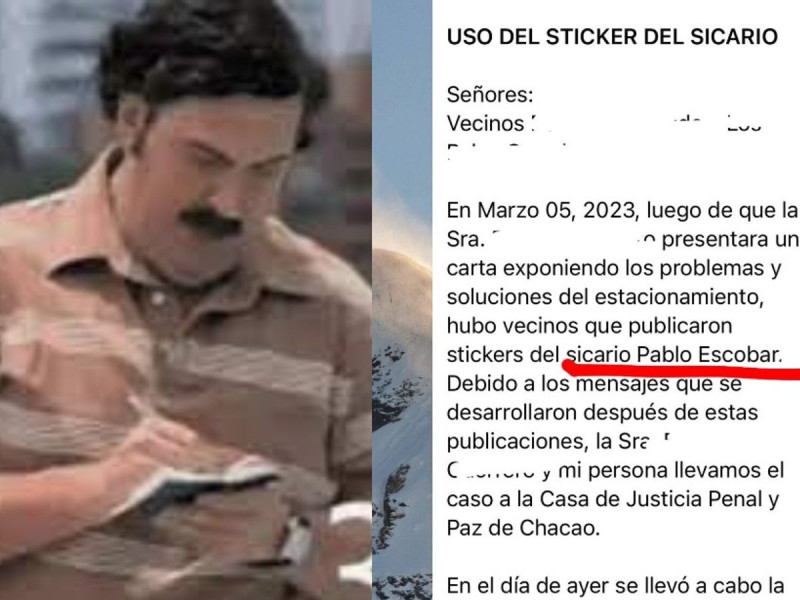 Mujer denuncia a vecino por usar sticker de Pablo Escobar en WhatsApp ...